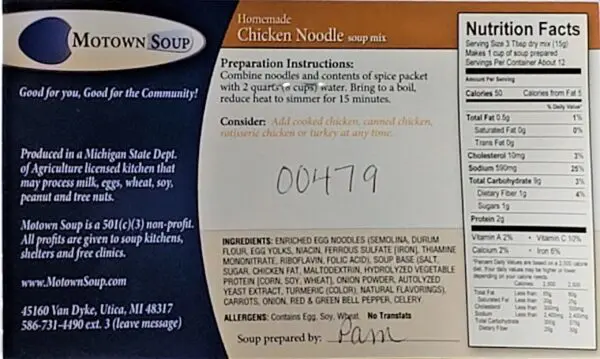 Mini Chicken Noodle Soup Mix - Motown Soup